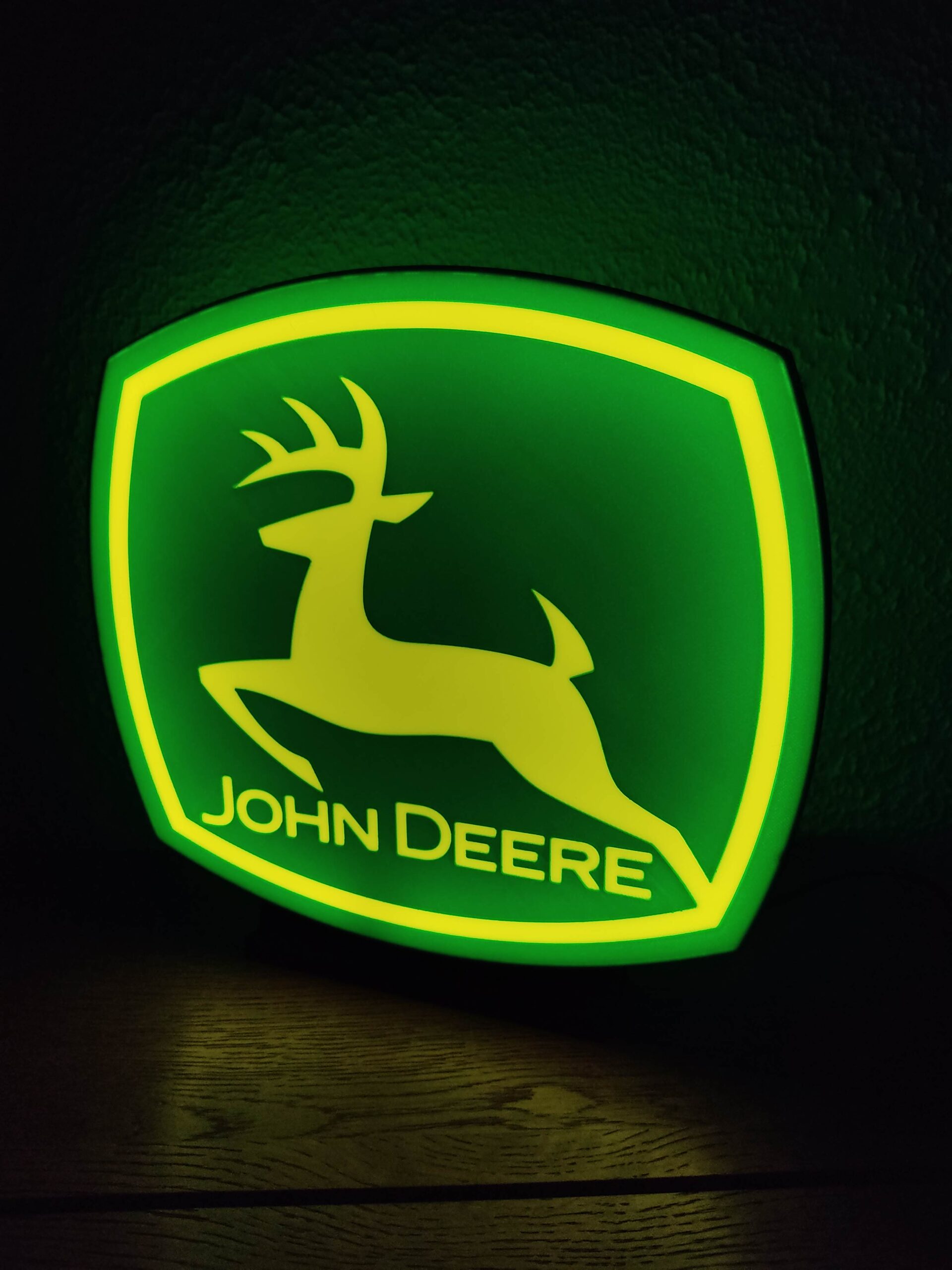 Logo LED John Deere - Fan Art Emblème | Parfait Cadeau | ICM-3D.FR