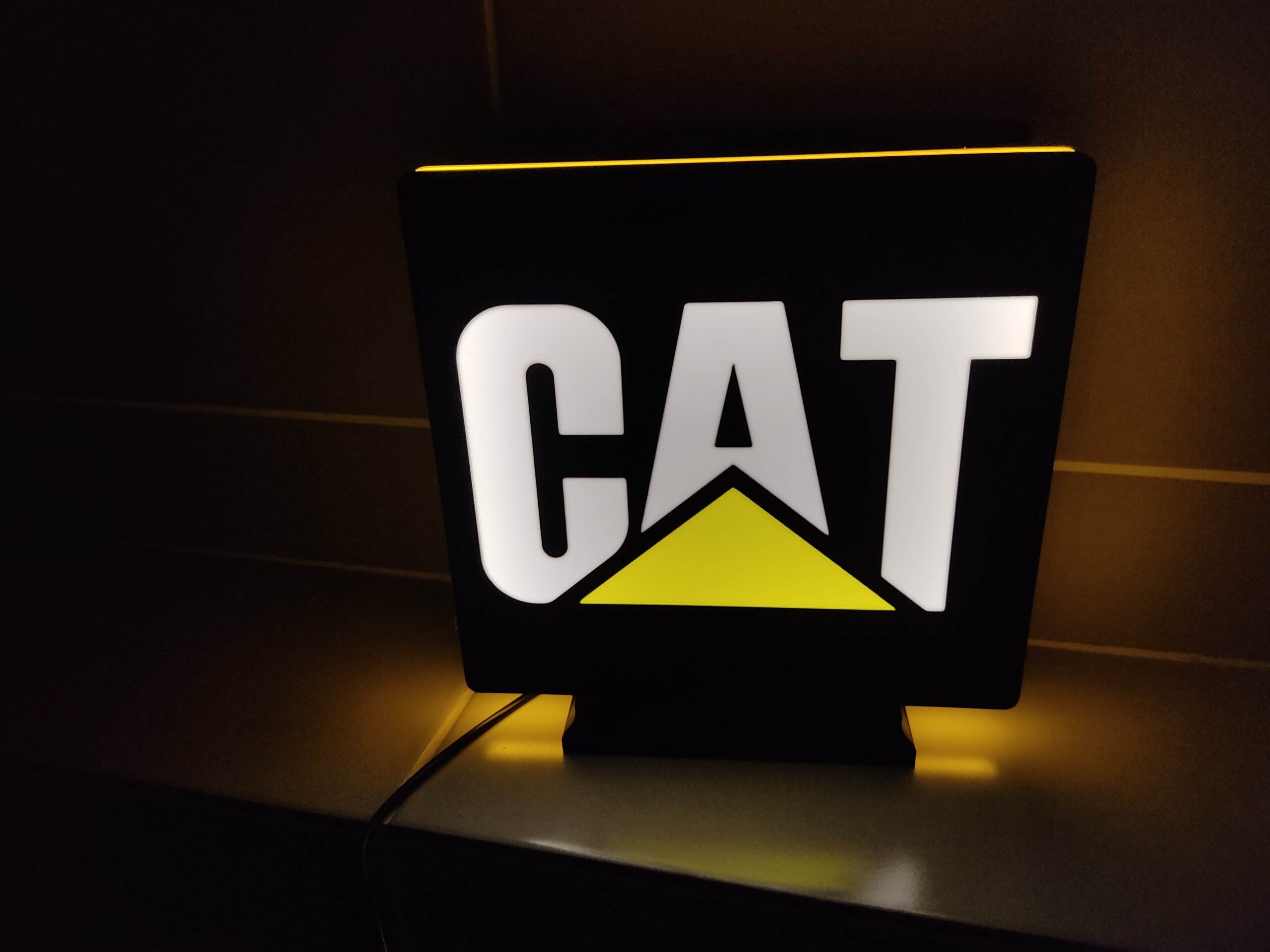 Logo LED - Emblème CATERPILLAR - ICM-3D.FR